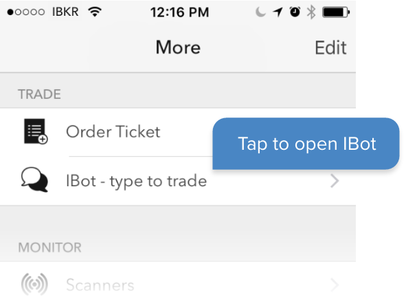 Opening IBot IB TWS on IOS | Interactive Brokers Hong Kong Limited